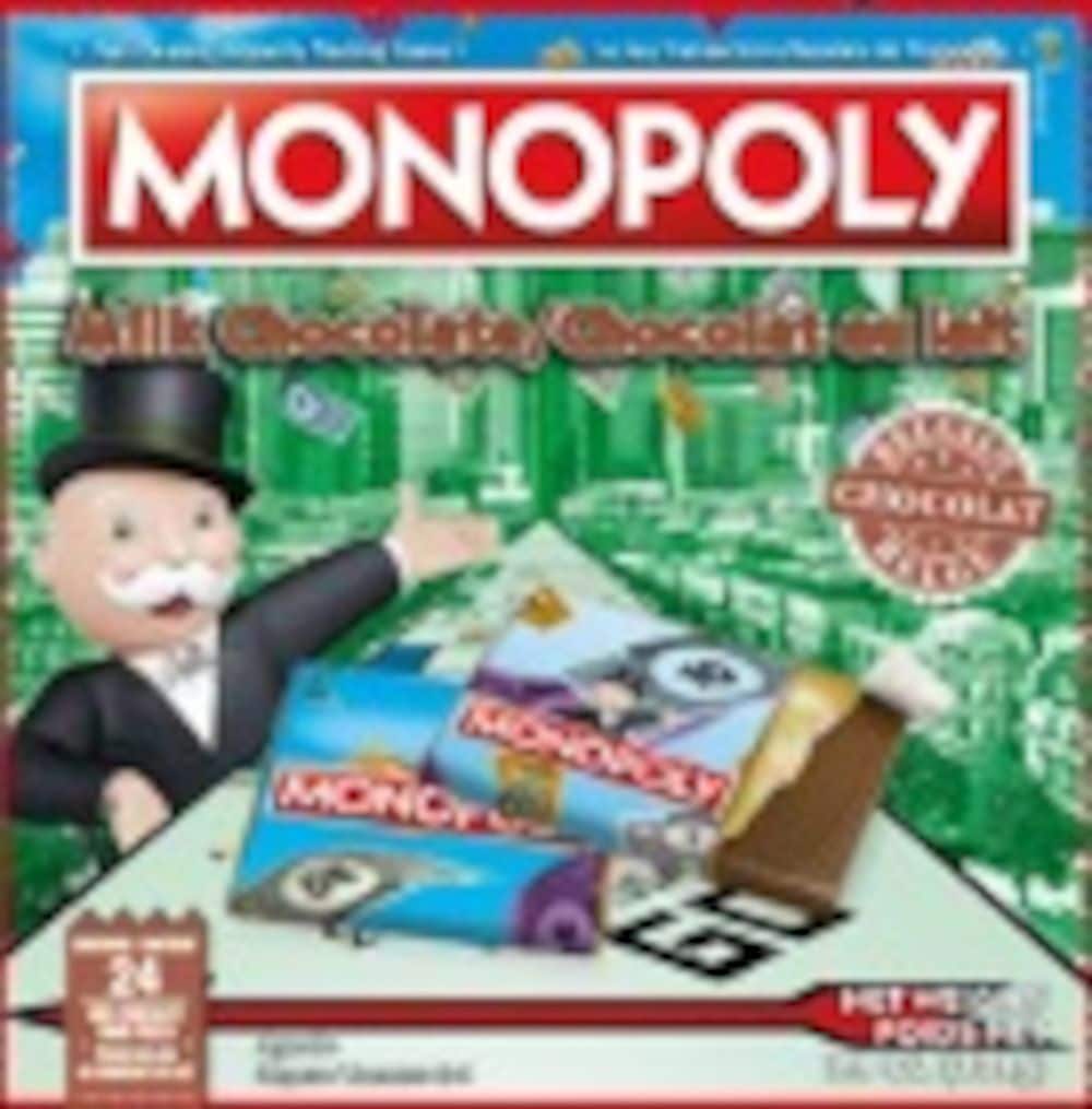 Monopoly Board Game with 24 Milk Chocolate Game Pieces, Ages 8+, 108-g ...