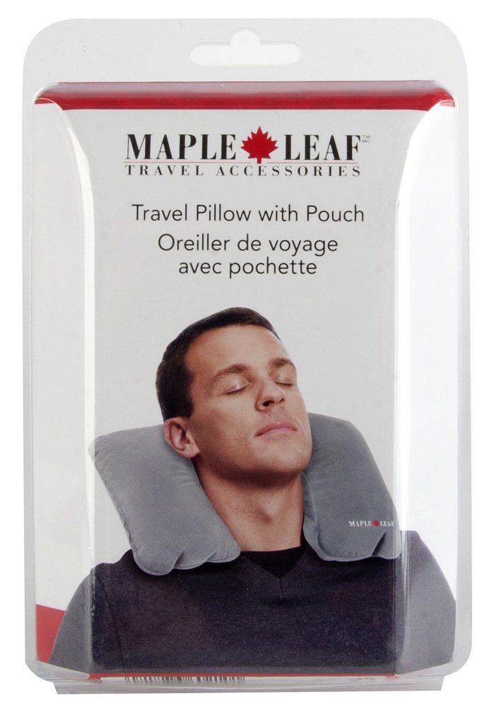 Maple Leaf Inflatable Head & Neck Support Travel Pillow For Airplane ...