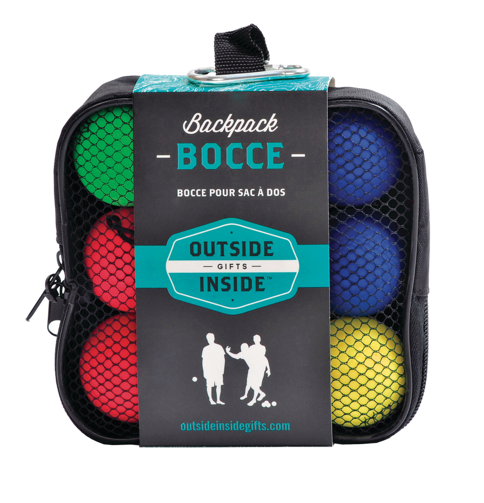 Outside Inside Games Backpack Bocce Ball Portable Compact Travel Size Game Set w/ Storage Case ...