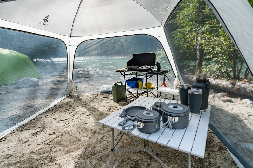 Woods Caledon Portable Folding & Extendable Camping Kitchen Stand w ...