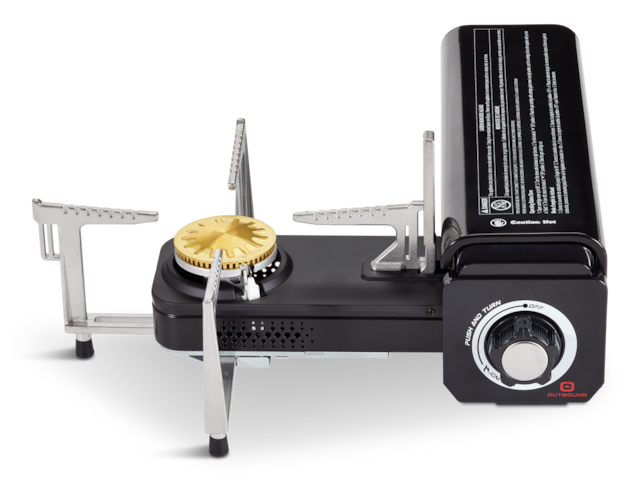 Outbound Folding Single-Burner Butane Stove, Steel, Charcoal Colour ...