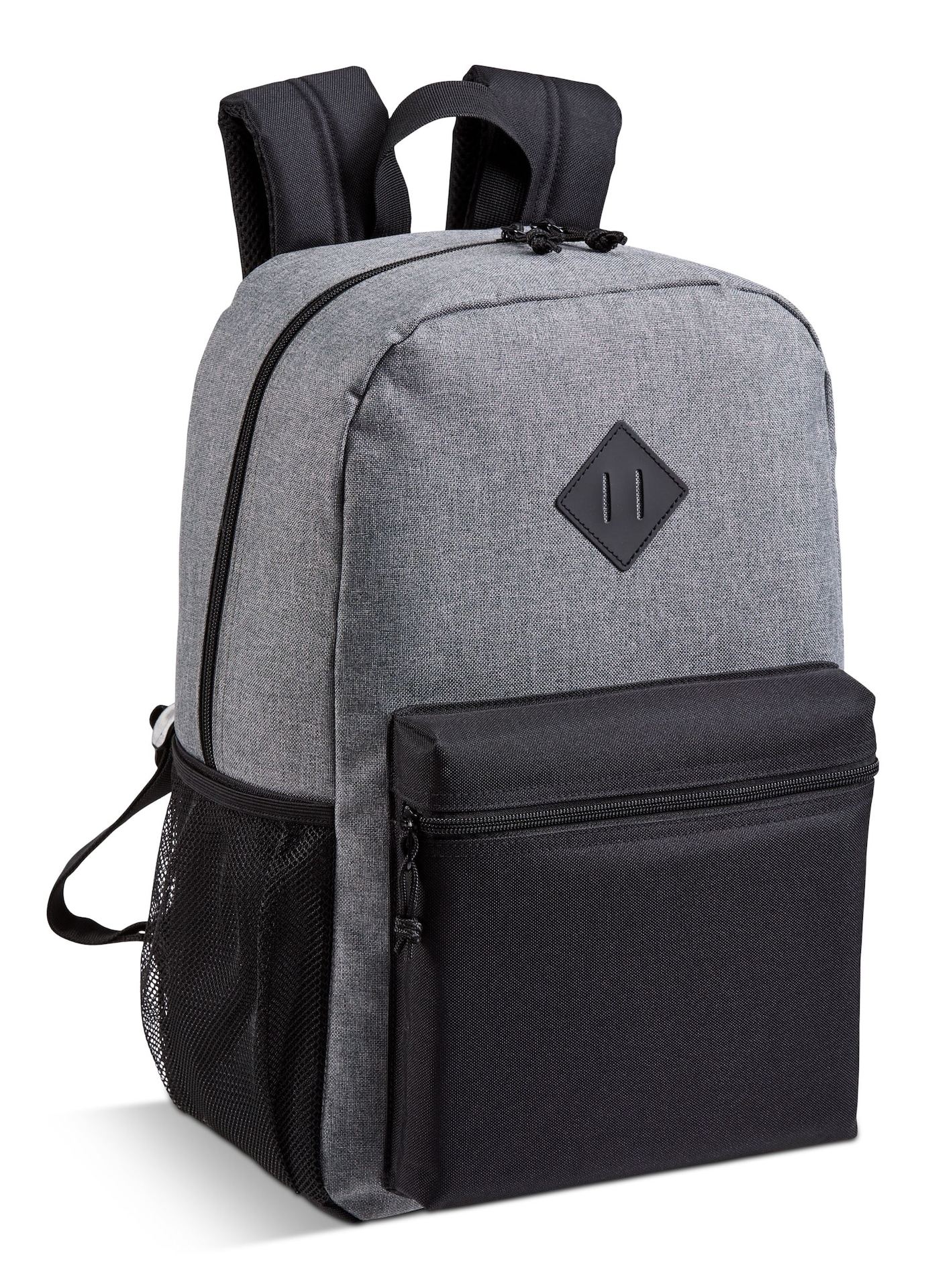 Outbound Black & Grey Backpack with Laptop Sleeve, Polyester, 17-in ...