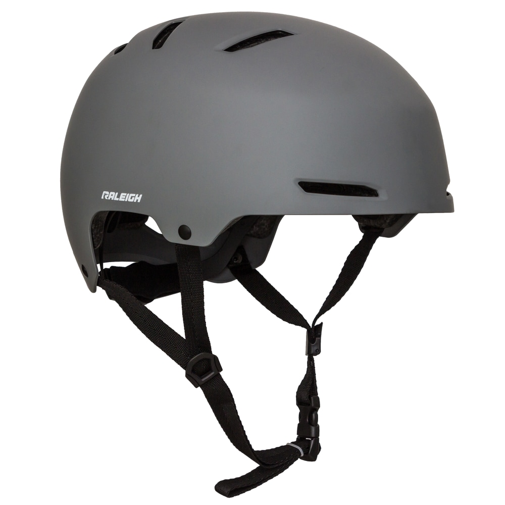 Raleigh Shuttle Adult Bike Helmet with ABS Shell & Cooling Vents, Grey ...