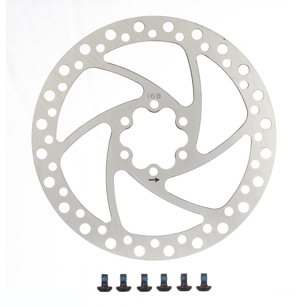 Supercycle Stainless Steel Bike Disc Brake Rotor w/Mounting Screws, 160 ...