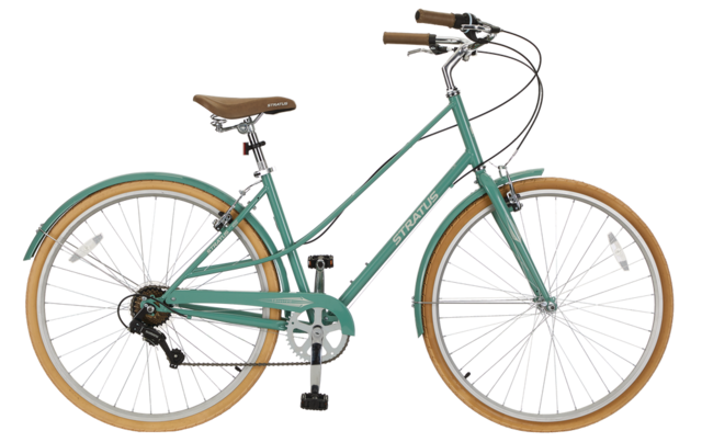 Stratus Trillium Adult Bike, 700C, 7-Speed, Cruiser Bike, Green ...