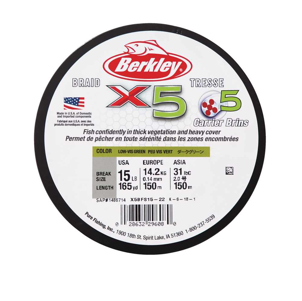 Berkley X5 Braided Fishing Line, Green | Canadian Tire