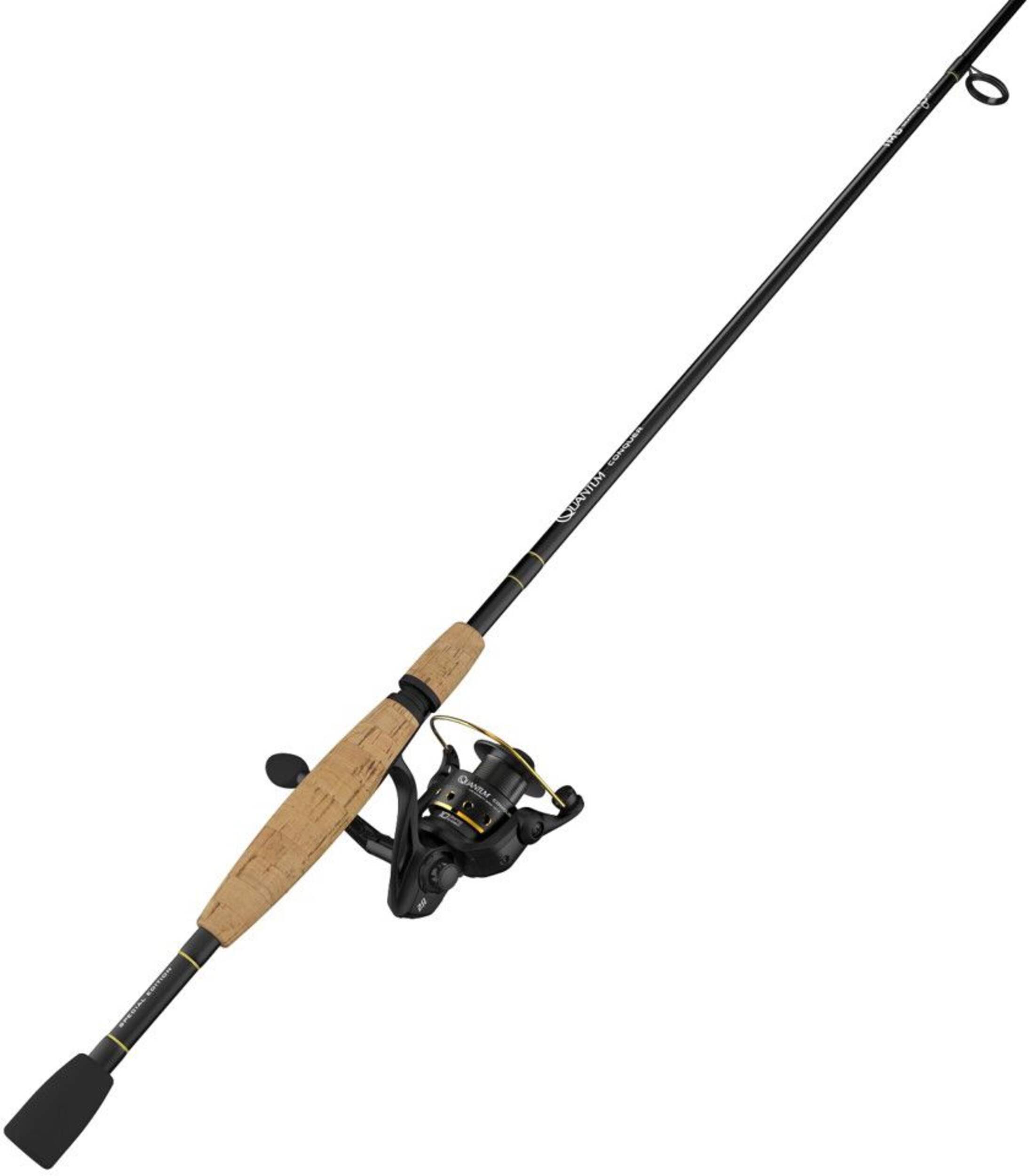 Zebco Quantum Conquer Spinning Fishing Rod and Reel Combo, Anti-Reverse ...