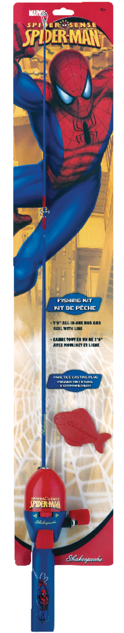 Shakespeare Spiderman Kids Spincast Fishing Rod and Reel Combo, Pre ...