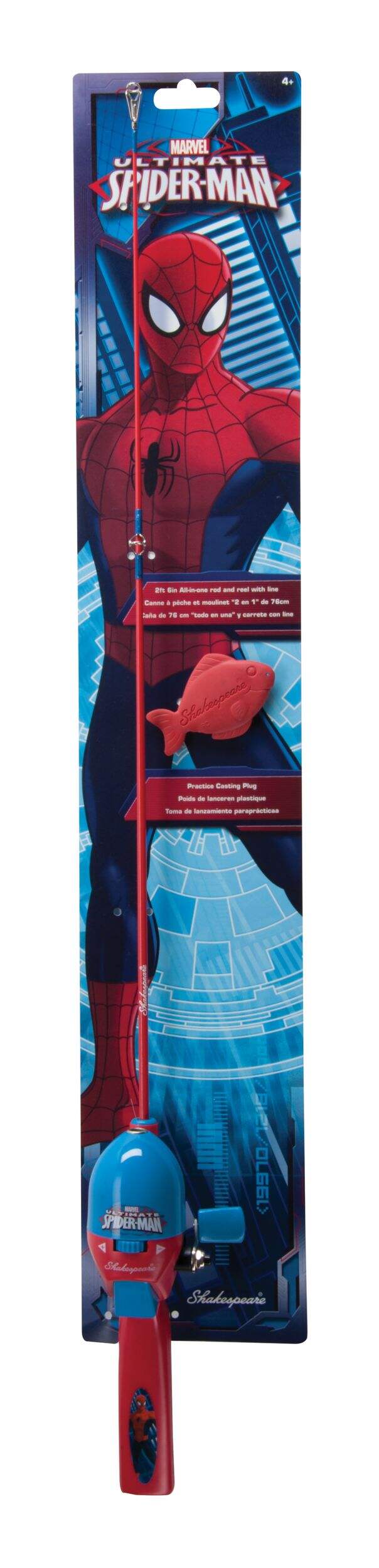 Shakespeare Spiderman Kids Spincast Fishing Rod and Reel Combo, Pre ...