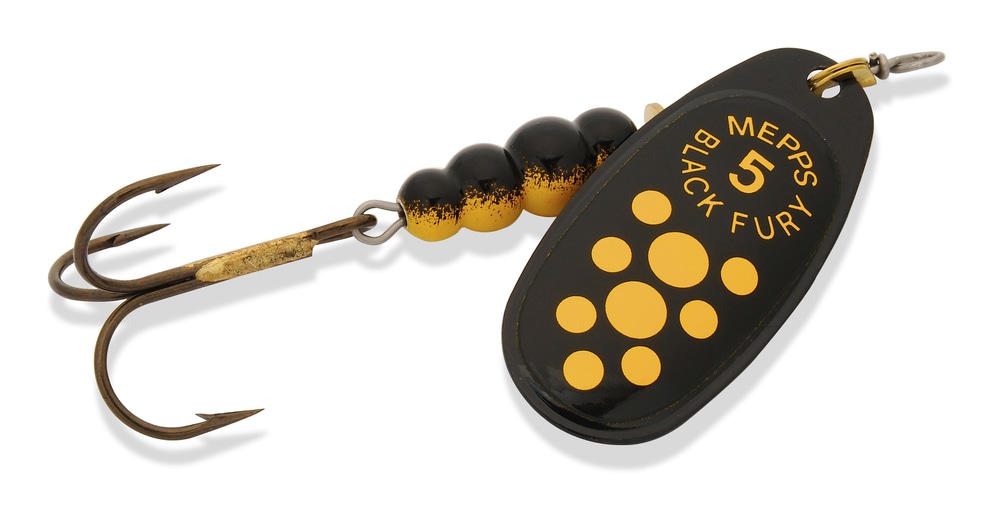 Leurre Mepps Black Fury, point noir/jaune, n° 5, | Canadian Tire