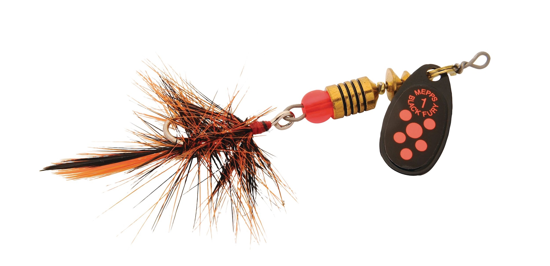 Mepps Black Fury with Dressed Siwash Hook, Fluorescent Red | Canadian Tire