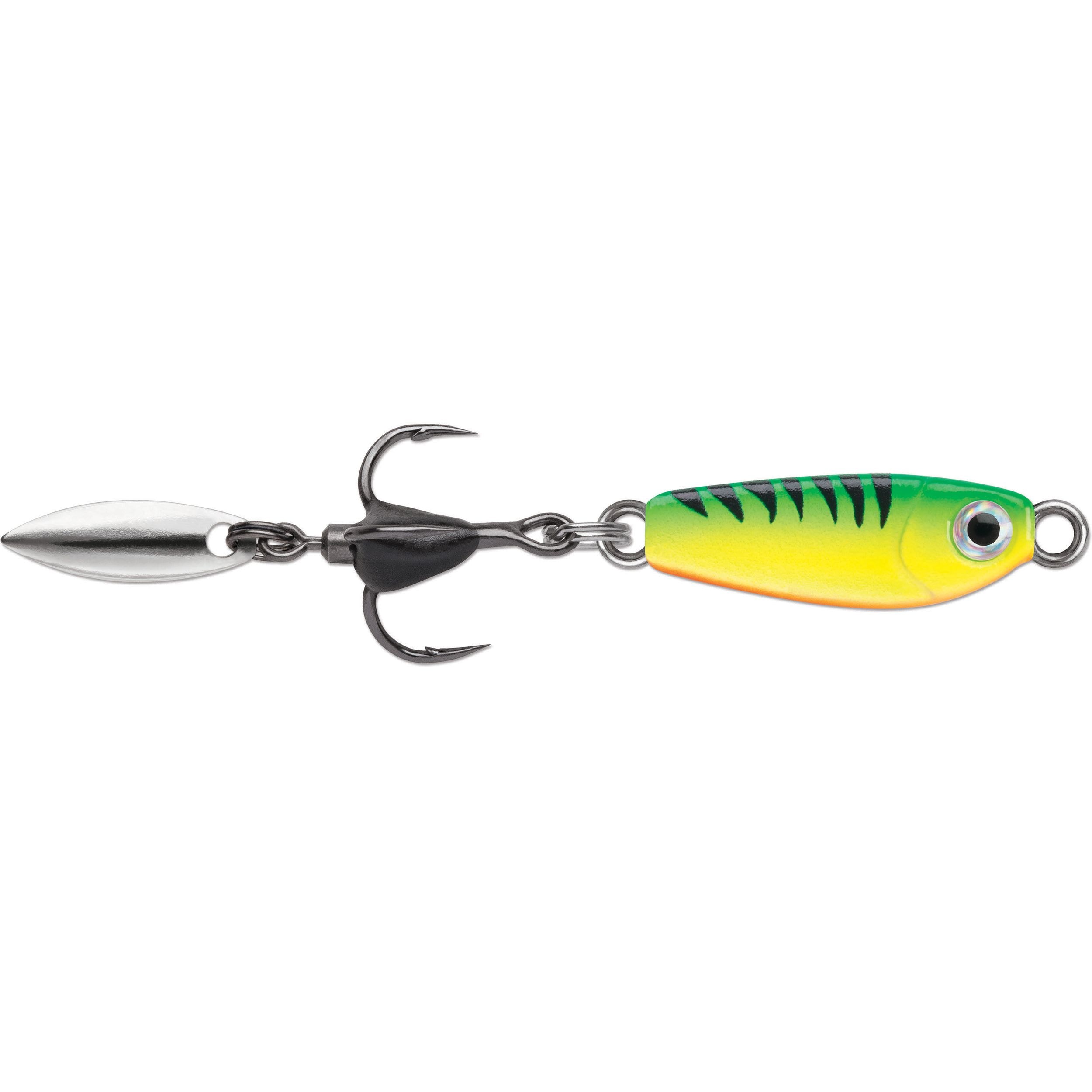 VMC® Ice Fishing Roach Rattle Spoon Lure, Glow Fire Tiger, 3/16-oz ...