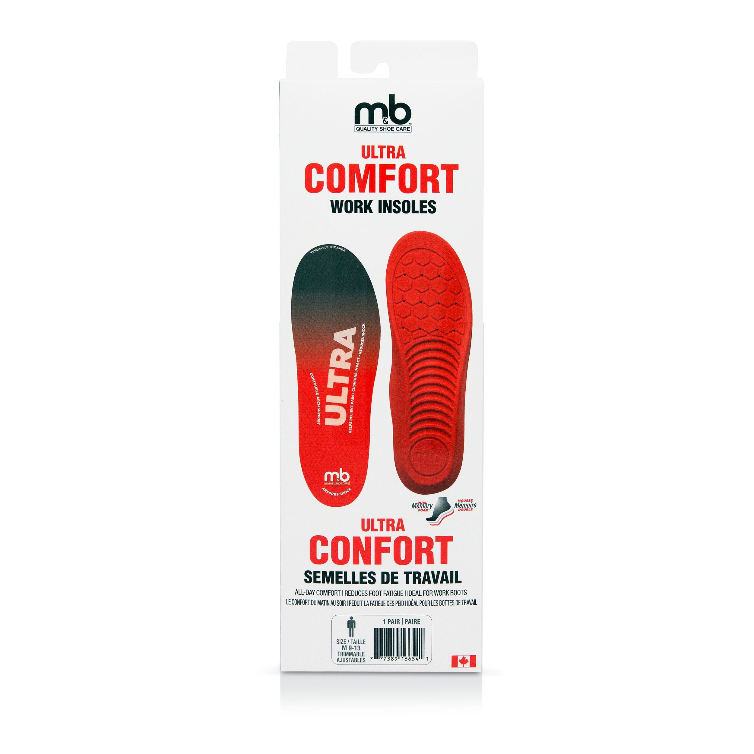 Moneysworth & Best Poly Soft Mega Comfort Insole, One Size, Red ...