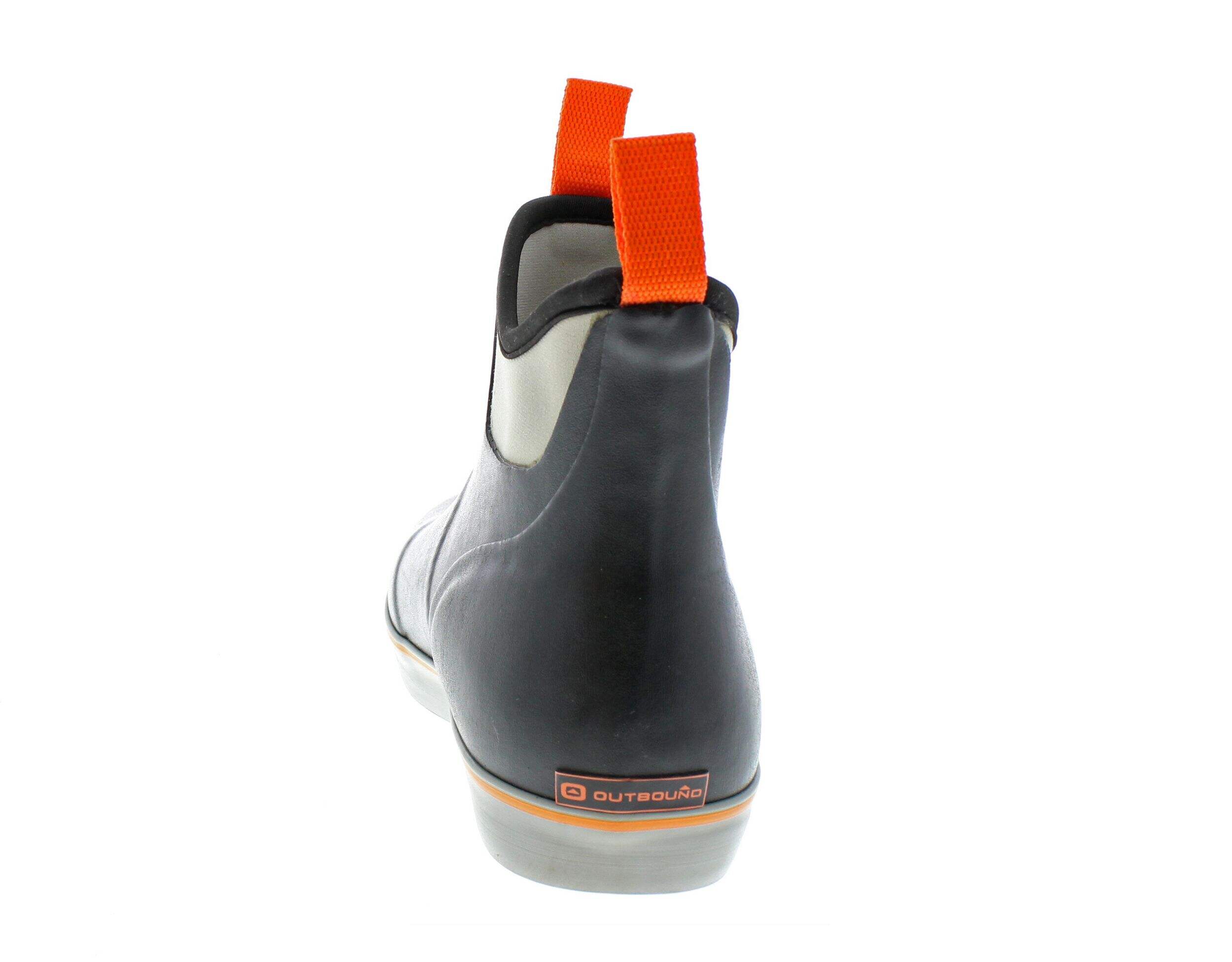 Outbound Men's Deck Waterproof Rubber Rain Boots with Tabs for Easy ...