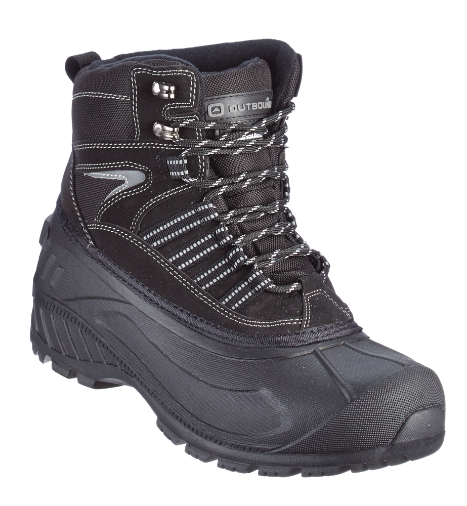 Bottes d'hiver de randonnée isolées nylon et caoutchouc imperméables ...