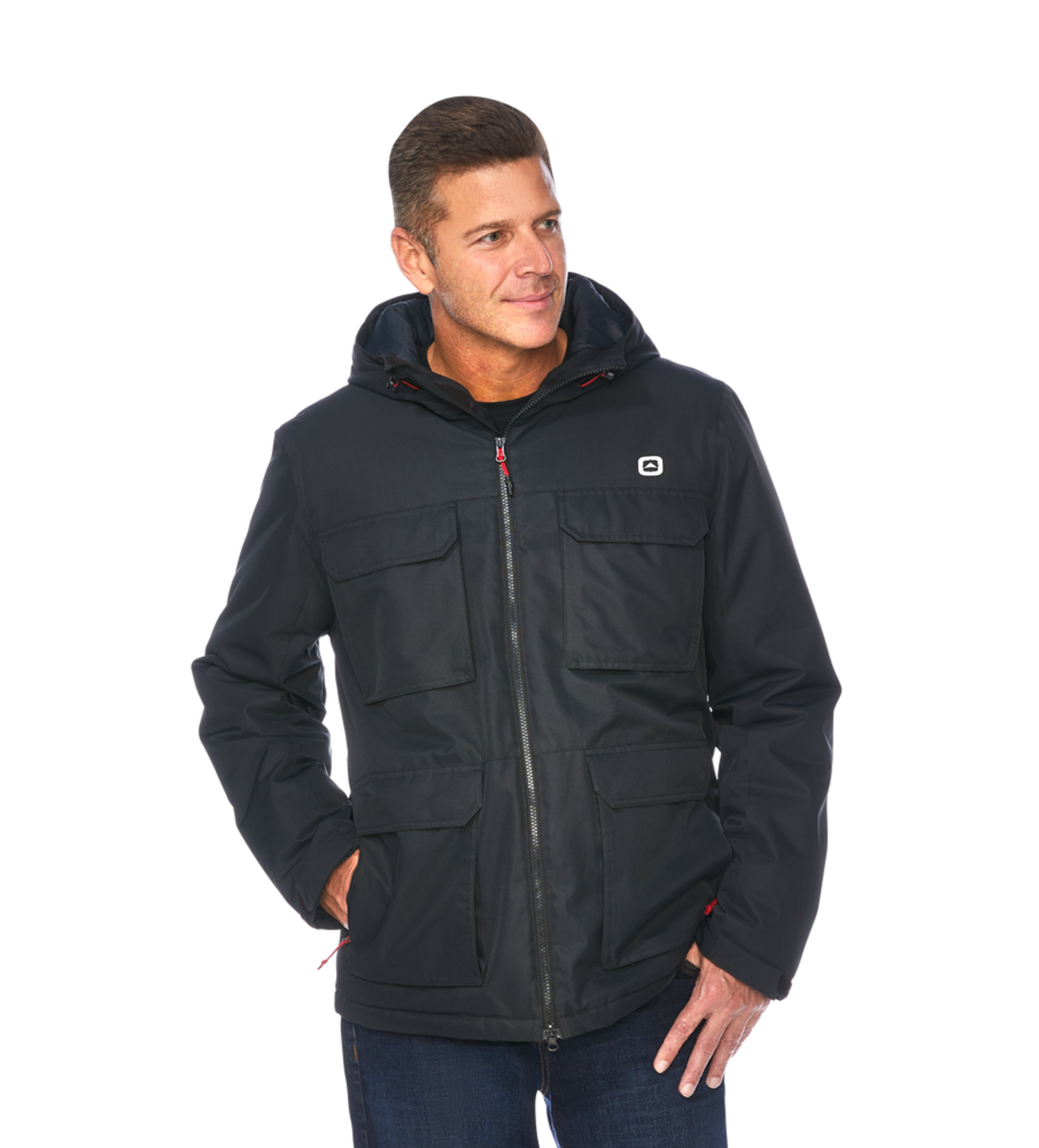 Outbound Men's Holloway Insulated Hooded Winter Parka Jacket Water ...