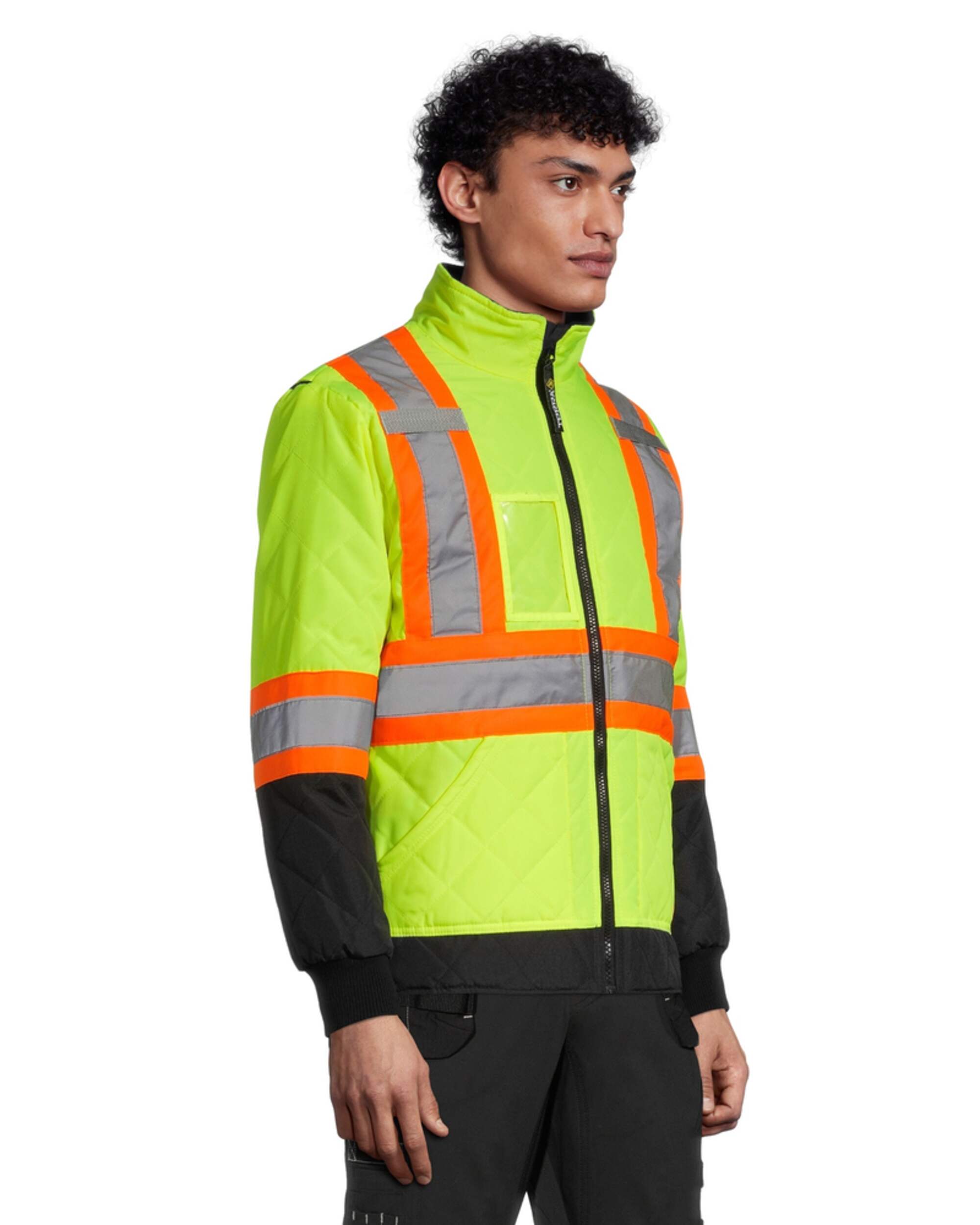 Terra Hi-Vis Lined Work Jacket with Reflective Tape and Stand up Collar ...