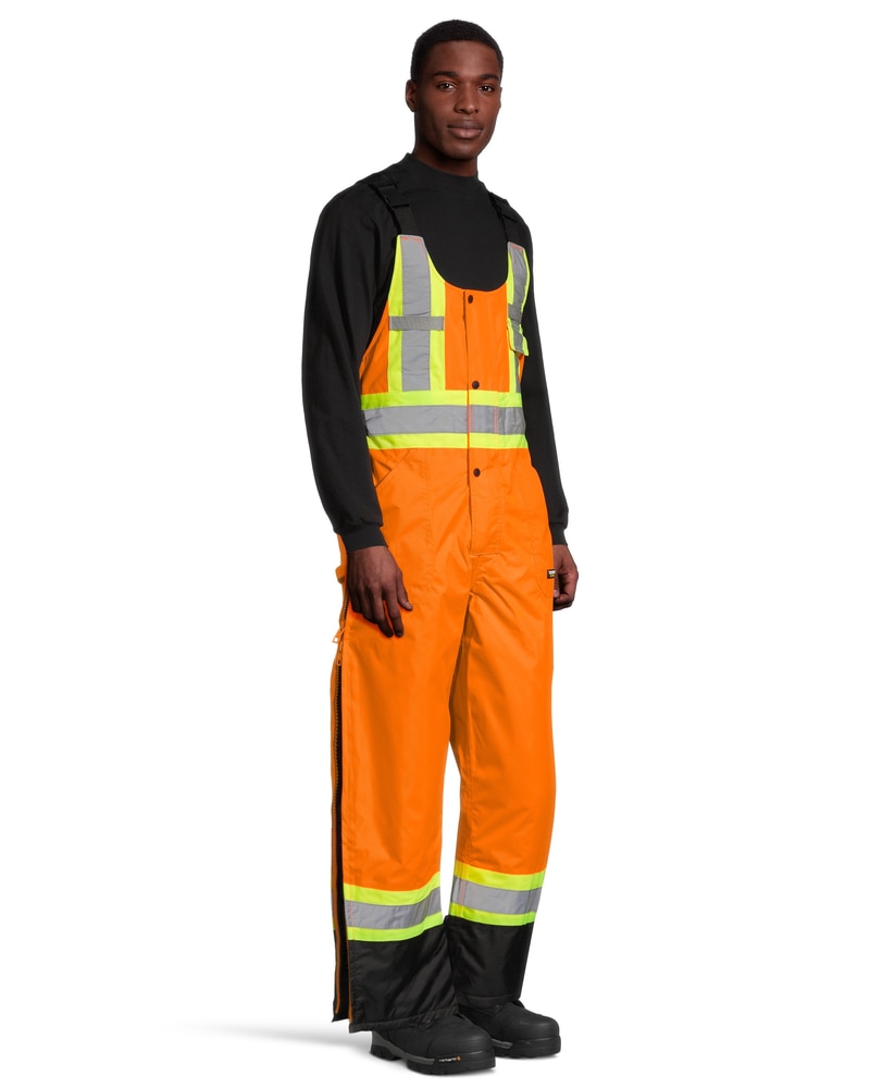 Terra Men's Hi-Vis Lined Work Overalls with Waterproof Shell, Multi ...