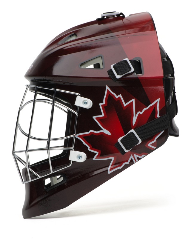 Road Warrior Canada Street Hockey Goalie Helmet Mask with Cage, Youth ...