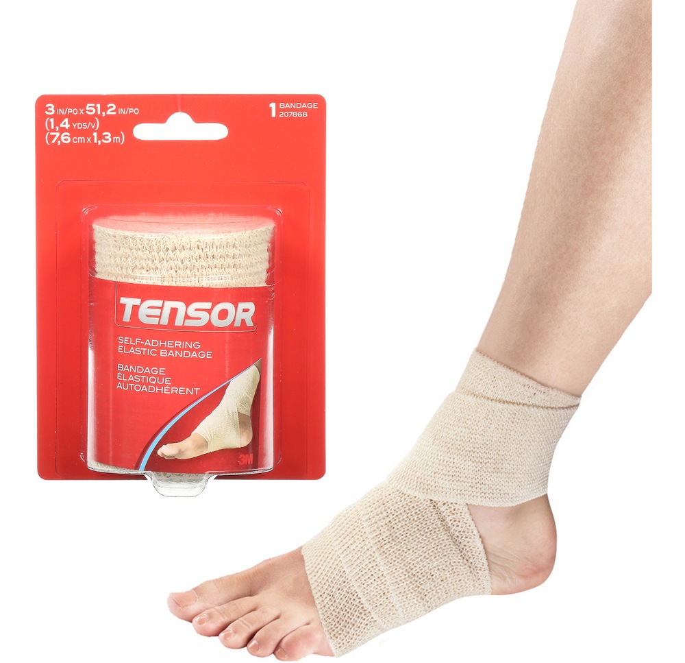 Tensor Self-Adhering Elastic Bandage Wrap, Beige, 3-in | Canadian Tire
