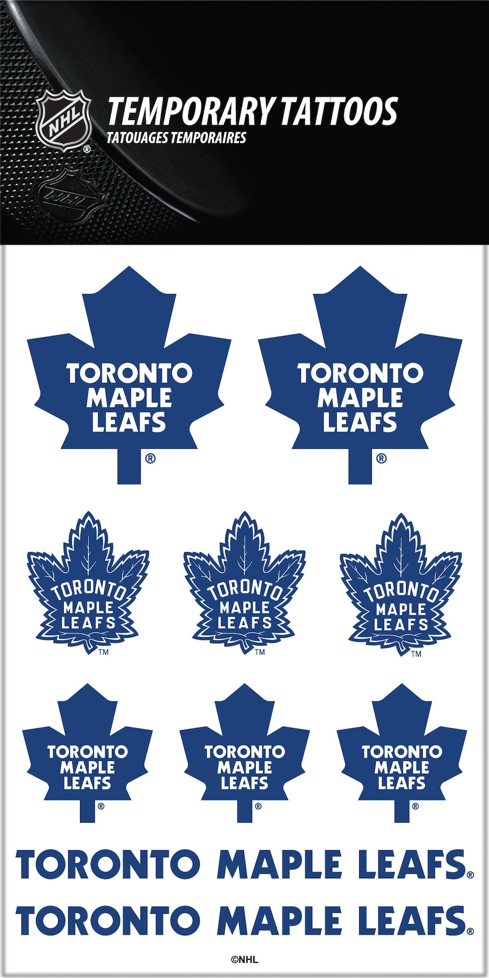 NHL Toronto Maple Leafs Tattoo Sheet | Canadian Tire