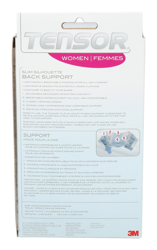 Tensor Women's Slim Silhouette Back Support Brace | Canadian Tire