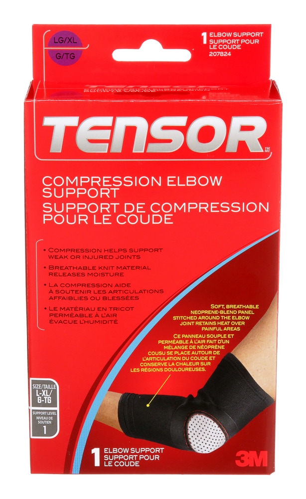 Tensor™ Elasto-Preene® Compression Elbow Support Sleeve, Black ...