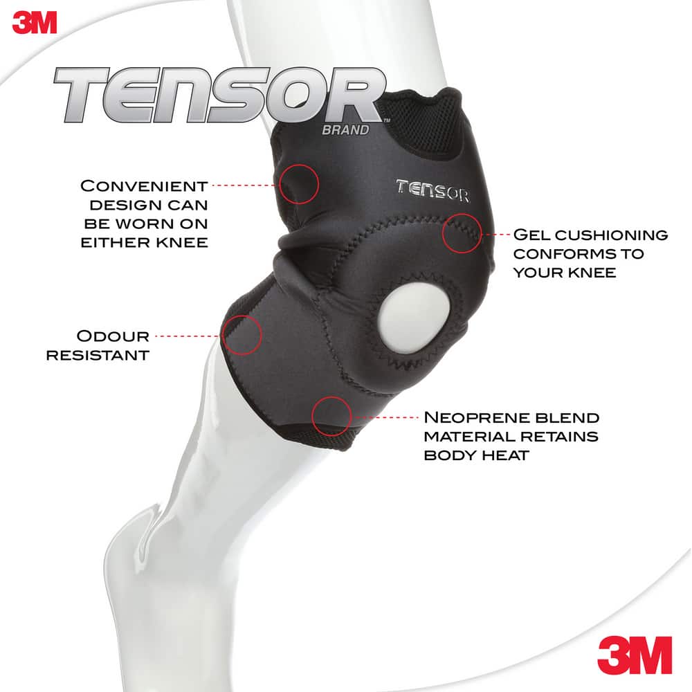 Tensor™ Sport Antimicrobial Open Patella Knee Brace Black Assorted Sizes Canadian Tire