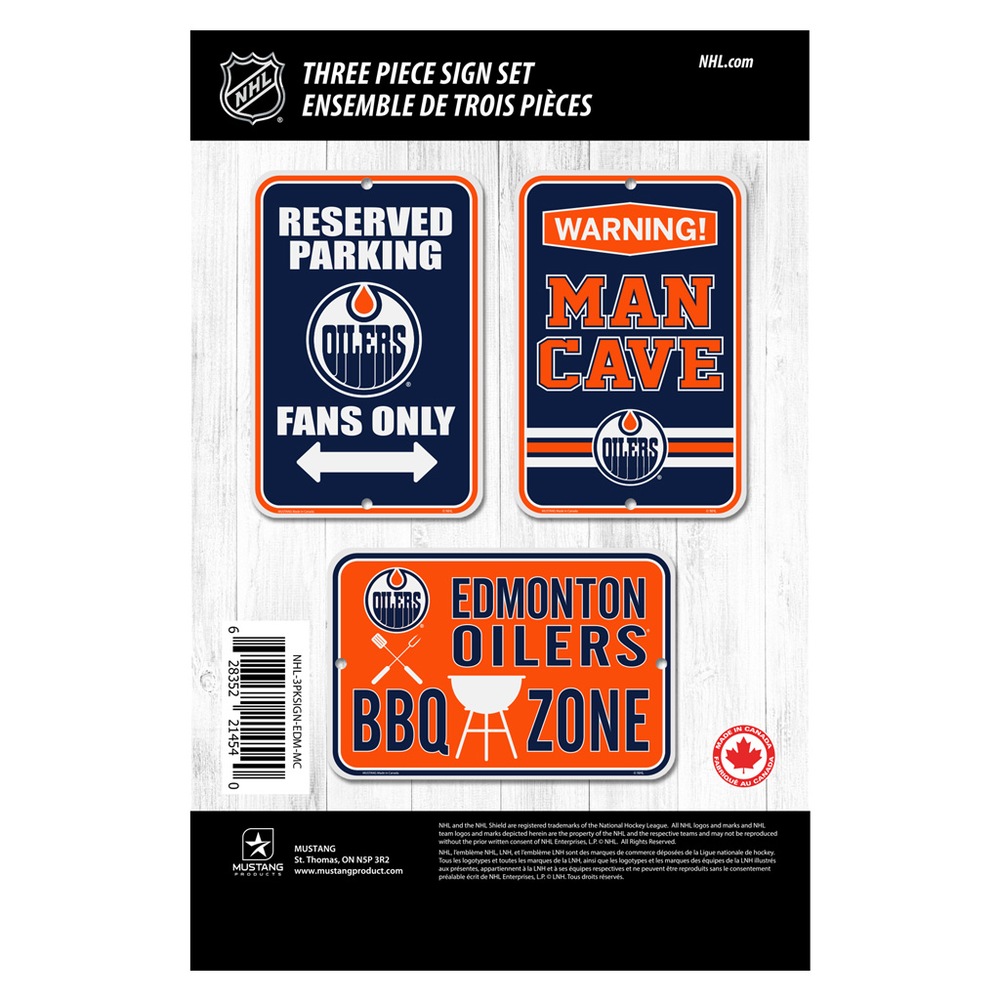 NHL Edmonton Oilers Hockey Team Collectible Sign Set, 3-pc | Canadian Tire
