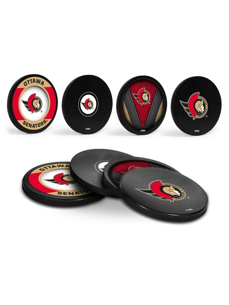NHL Ottawa Senators Hockey Puck Drink Coasters, 4-pk | Canadian Tire