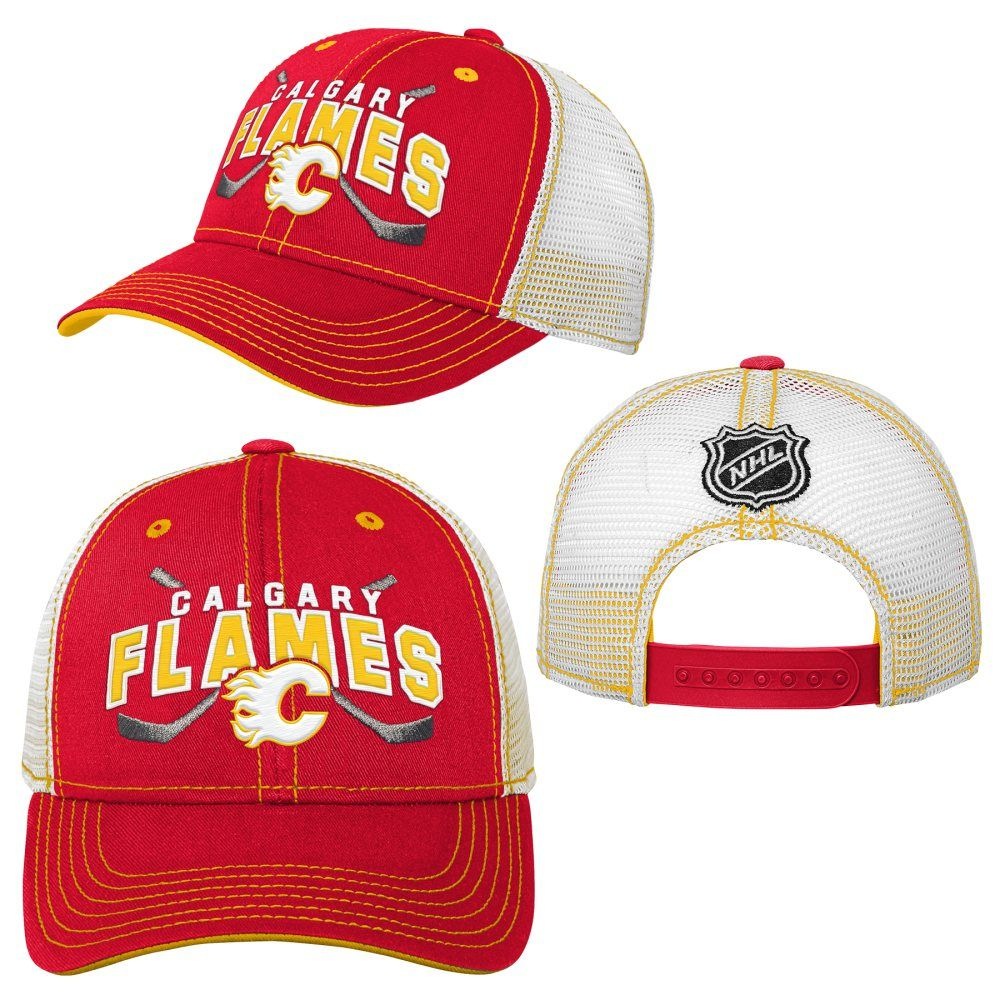 Casquette ajustable arrière en filet verrouillable, LNH Flames de ...