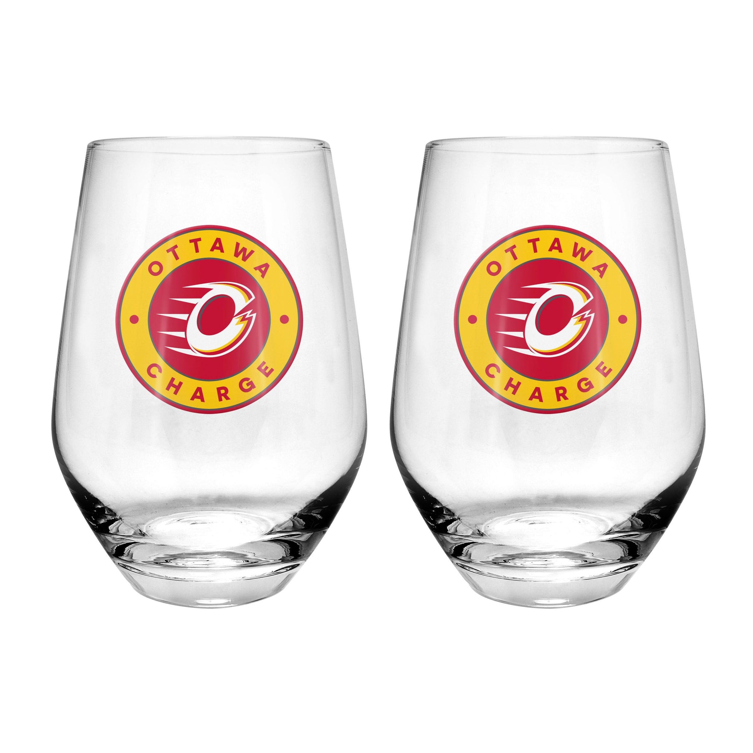 PWHL Ottawa Charge Stemless Wine Glass, 19-oz, 2-pk | Canadian Tire
