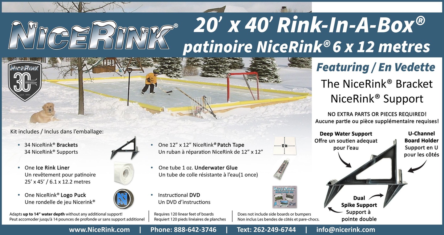 Nicerink Outdoor Ice Rink Kit 20 Ft X 40 Ft Canadian Tire