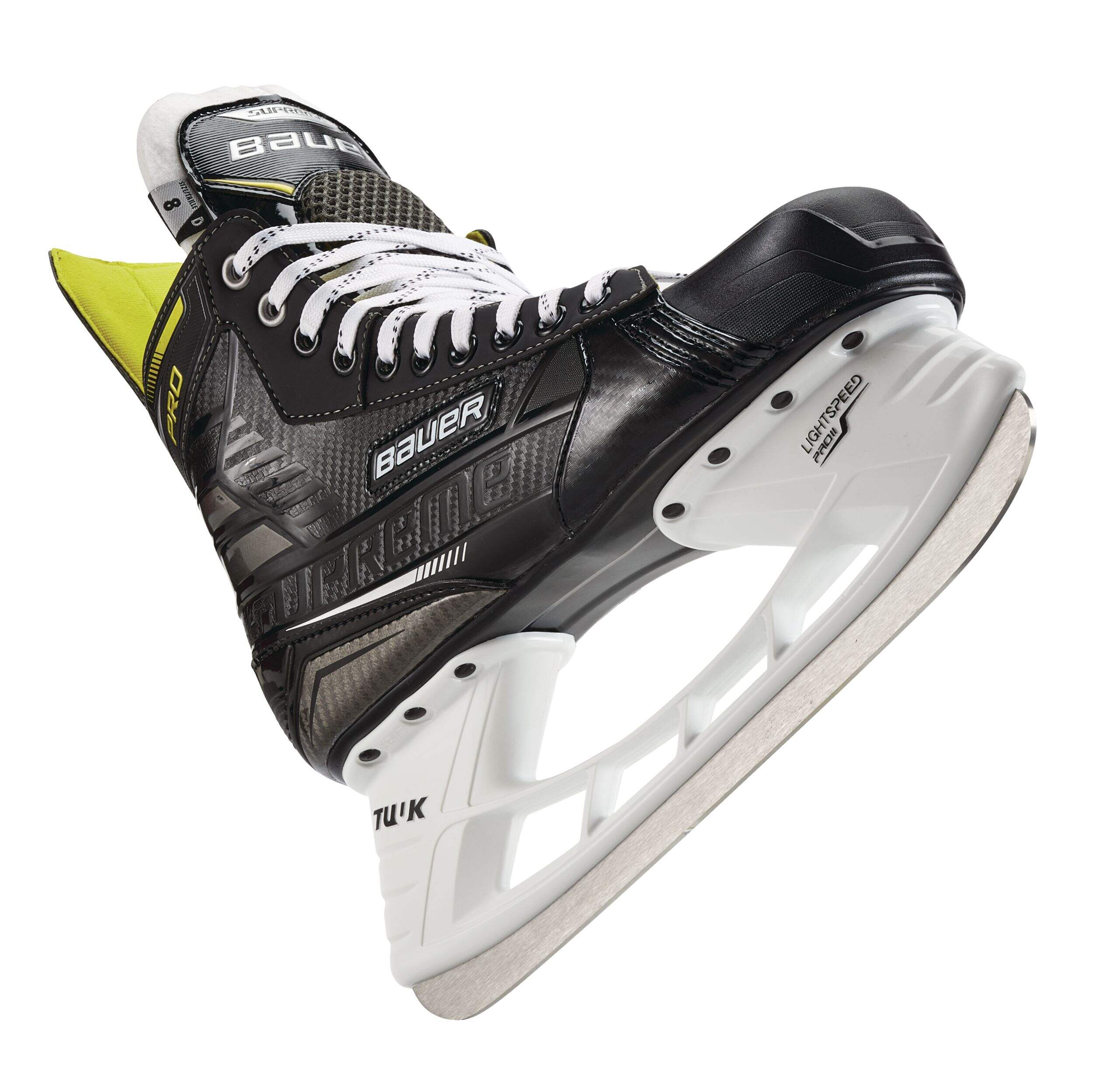 Bauer Supreme Pro Hockey Skates with Stainless Steel Blade, Senior ...