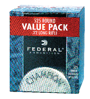 Federal .22 Long Rifle 36 Grain Value Pack Hollow Point Ammunition, 525 ...