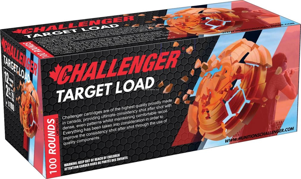 Challenger 43018 Target Load 12-Gauge #8 Shotshell Ammunition, 2-3/4-in ...