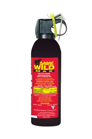 Sabre Wild Max Hunting Bear Attack Deterrent Spray, with Glow-in-the ...
