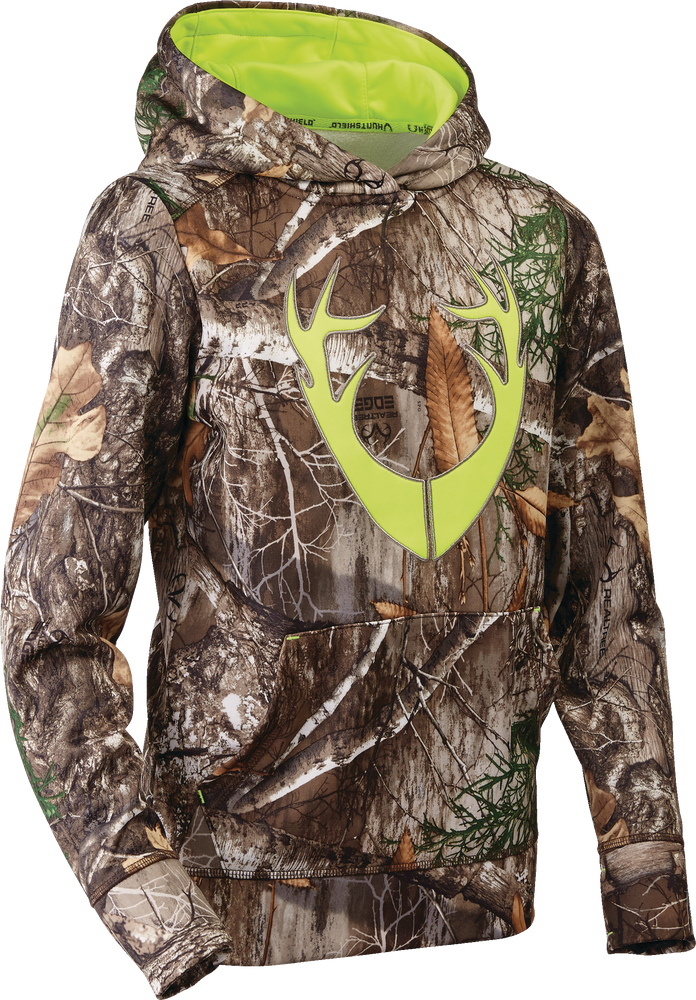 Huntshield Youth Pullover Hoodie with Pockets for Hunting/Hiking, Camo ...