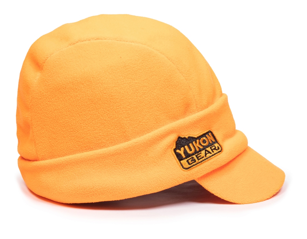 Yukon Gear Peaked Fleece Hunting Toque/Hat with Cuff and Visor, Blaze ...