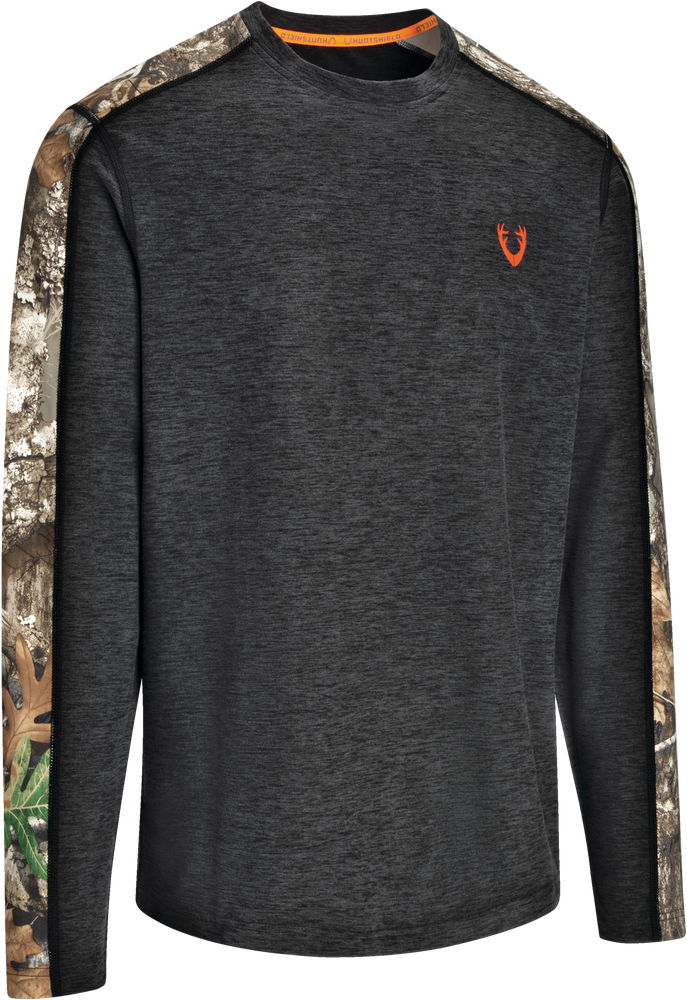 Huntshield Men's Crew Neck Moisture-Wicking Long-Sleeve ToP for Hunting ...
