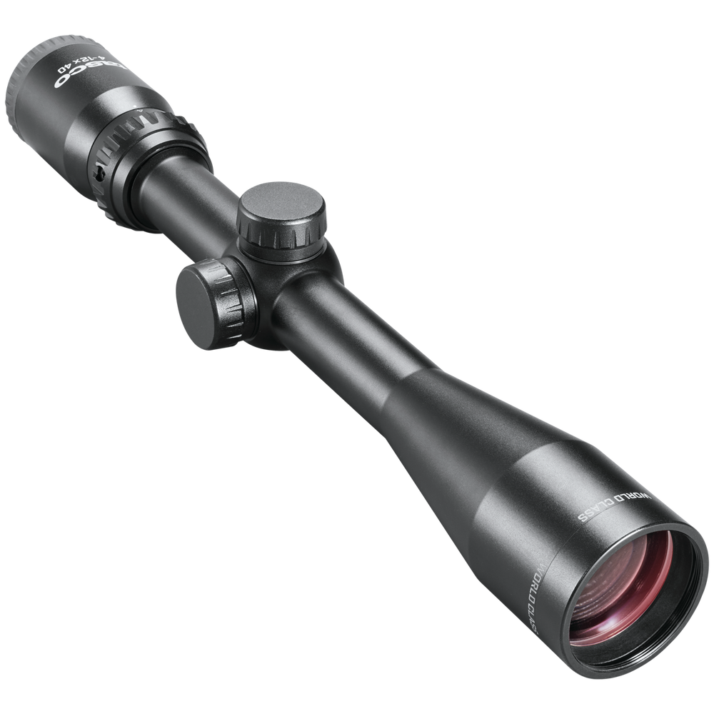 Tasco World Class Black Riflescope 30/30 with Rings & Hang Box, 4-12x40 ...