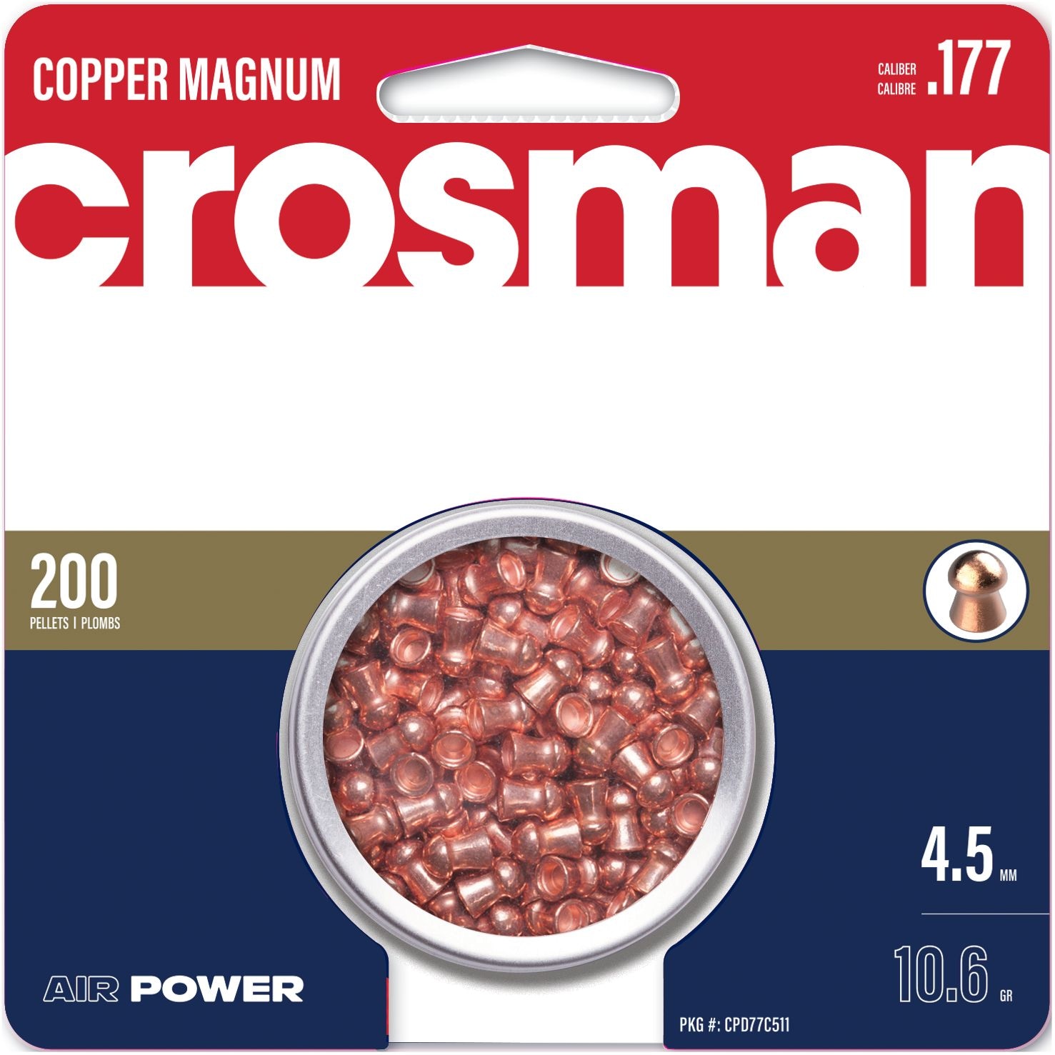 Crosman® .177 Caliber Copper Air Gun Pellets, 200-pk | Canadian Tire