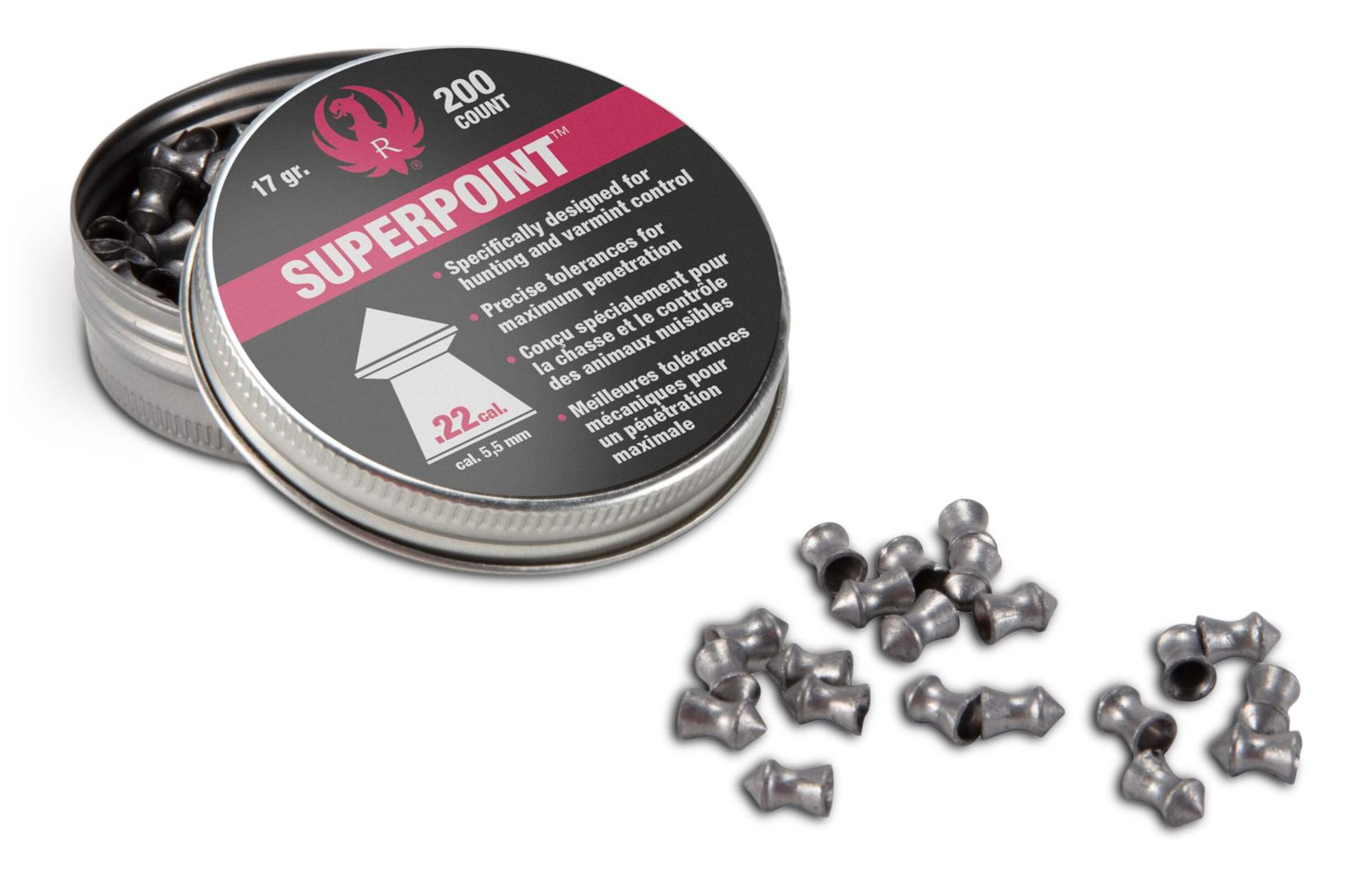 Ruger Pellets .22 Caliber Blister Pack for Air Rifles, 200-pk ...