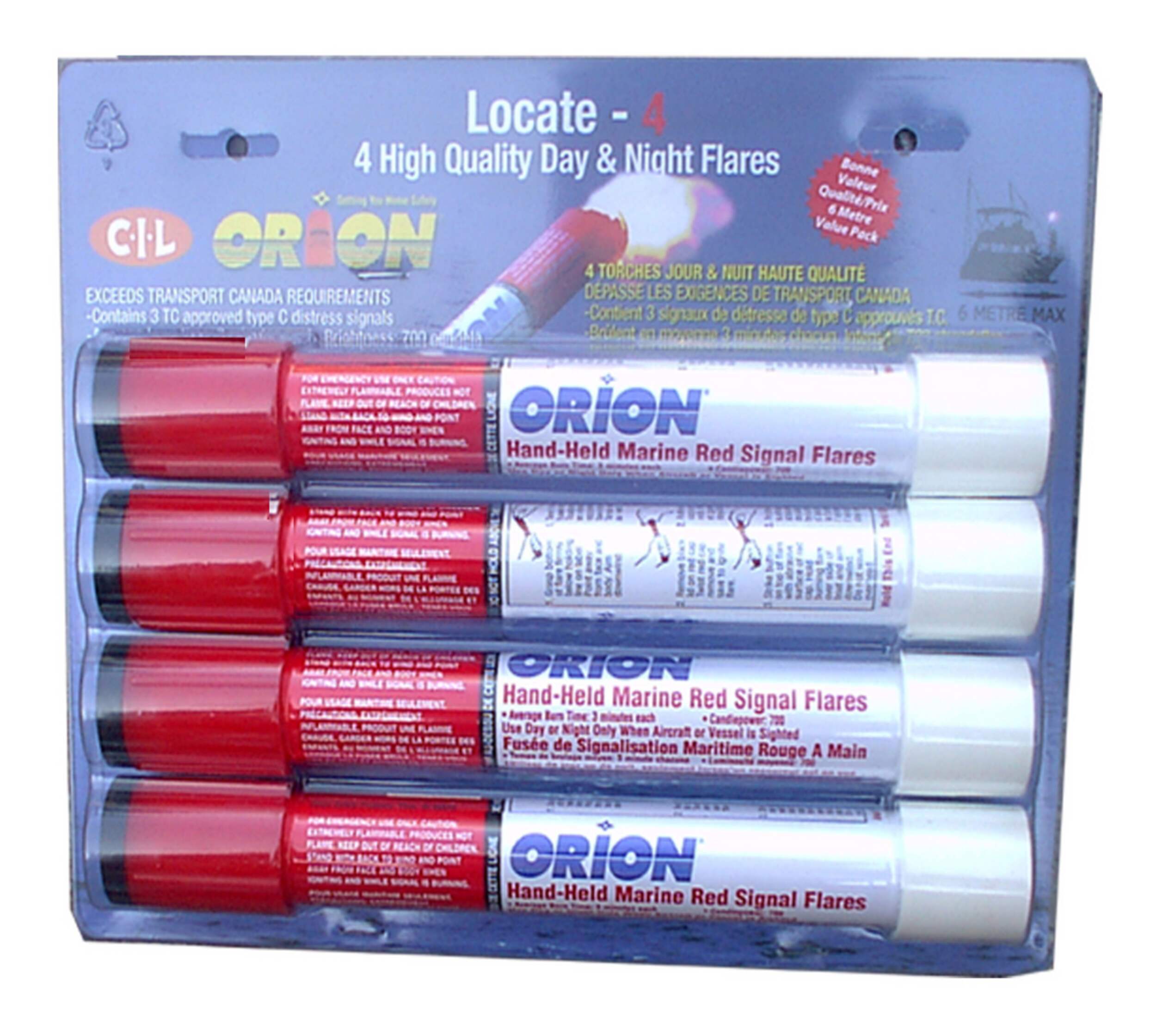 Orion CIL Handheld Marine Aerial / Signal Flares, 4-pk, Red | Canadian Tire