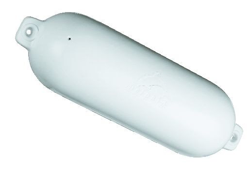 Dock Edge Vinyl Ribbed Twin Eyes Boat Fender, White, 8.5-in x 27-in ...