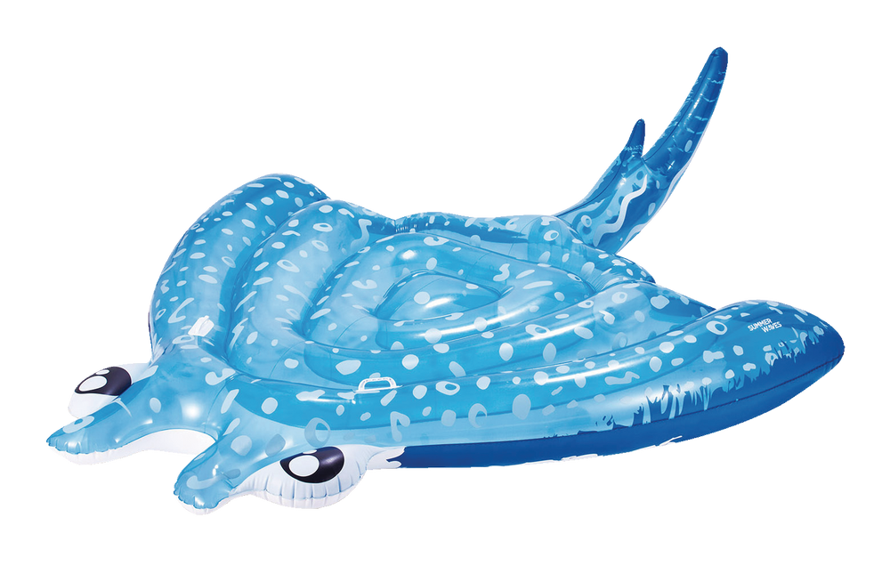 Summer Waves Stingray Ride-On Lake Inflatable Float/Lounger, Blue ...