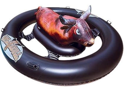 Promar Inflatabull Inflatable Bull Ride-On Lake/Pool Float Toy, Brown ...