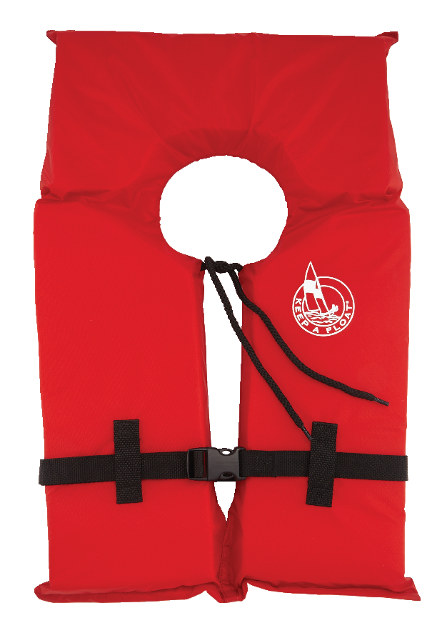 Fluid Type II Universal Nylon Keyhole PFD/Life Jacket, Orange ...