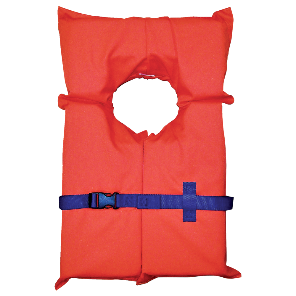 Fluid Type II Universal Nylon Keyhole PFD/Life Jacket, Orange ...