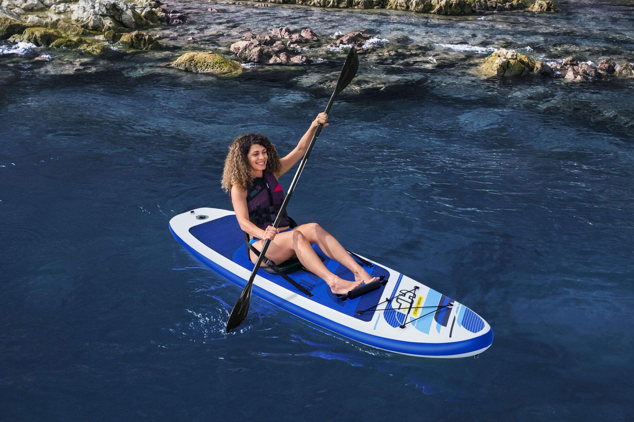 Bestway Hydro-Force Inflatable Stand Up Paddle Board/Kayak, 10-ft ...